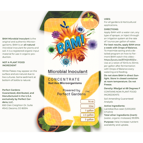BAM® Microbial Inoculant, Concentrate – Perfect Gardens